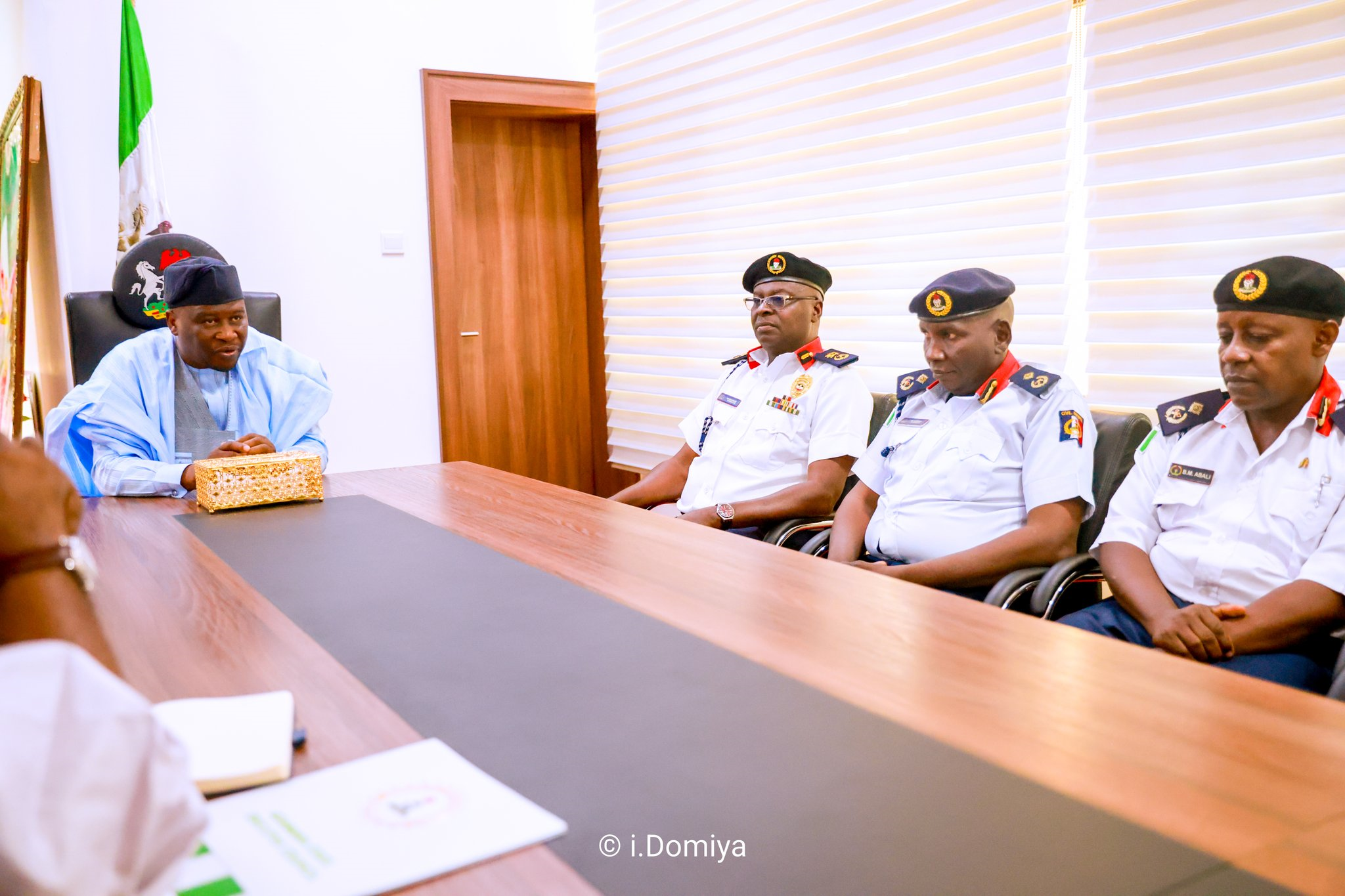 Governor Fintiri Meets New NSCDCrops Commandant Idris D. Bande, Urges ...